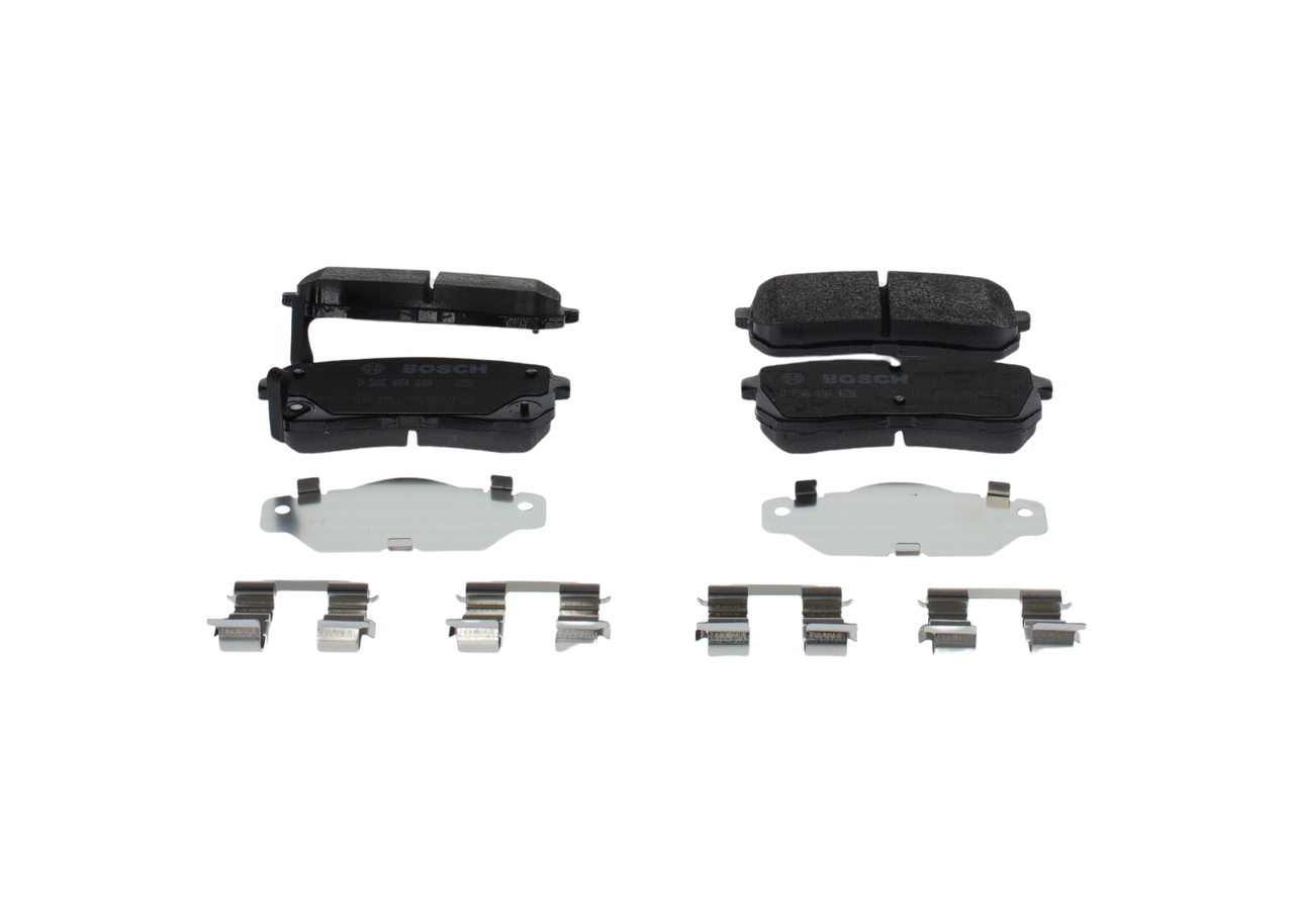 Brake Pad Set, disc brake - 0986494608 BOSCH - 583023JA00, 583024DE00 ...
