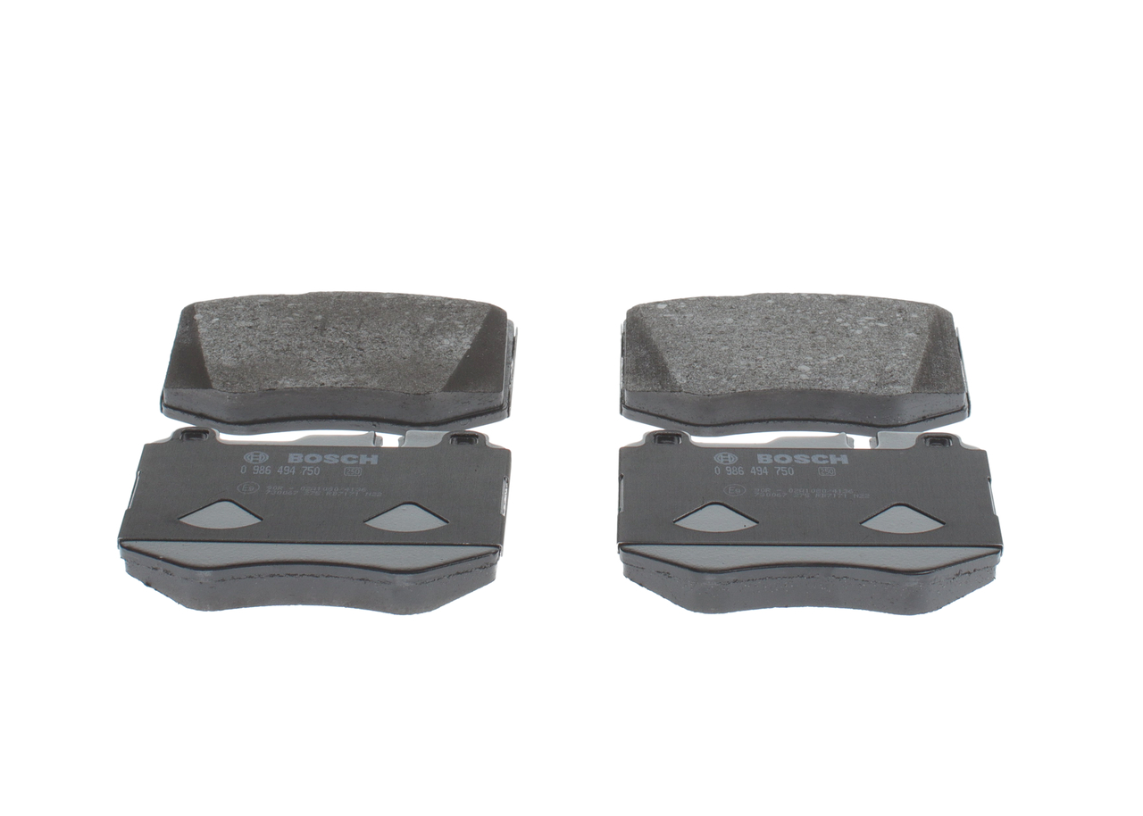 Brake Pad Set, disc brake - 0986494750 BOSCH - A0004208000, A0004208600 ...