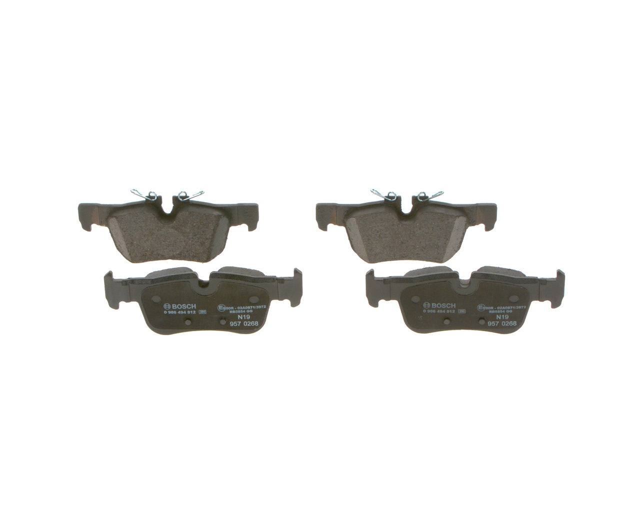 Brake Pad Set, disc brake - 0986494812 BOSCH - 34201543683, 34206885547 ...