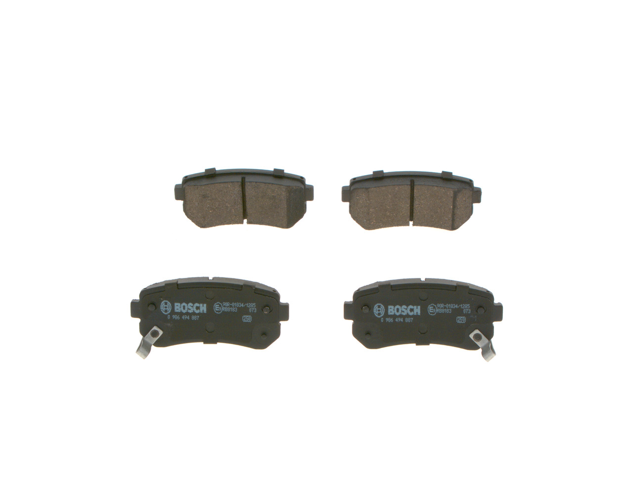 Brake Pad Set, disc brake - 0986494887 BOSCH - 58302D7A00, 583022SA00 ...