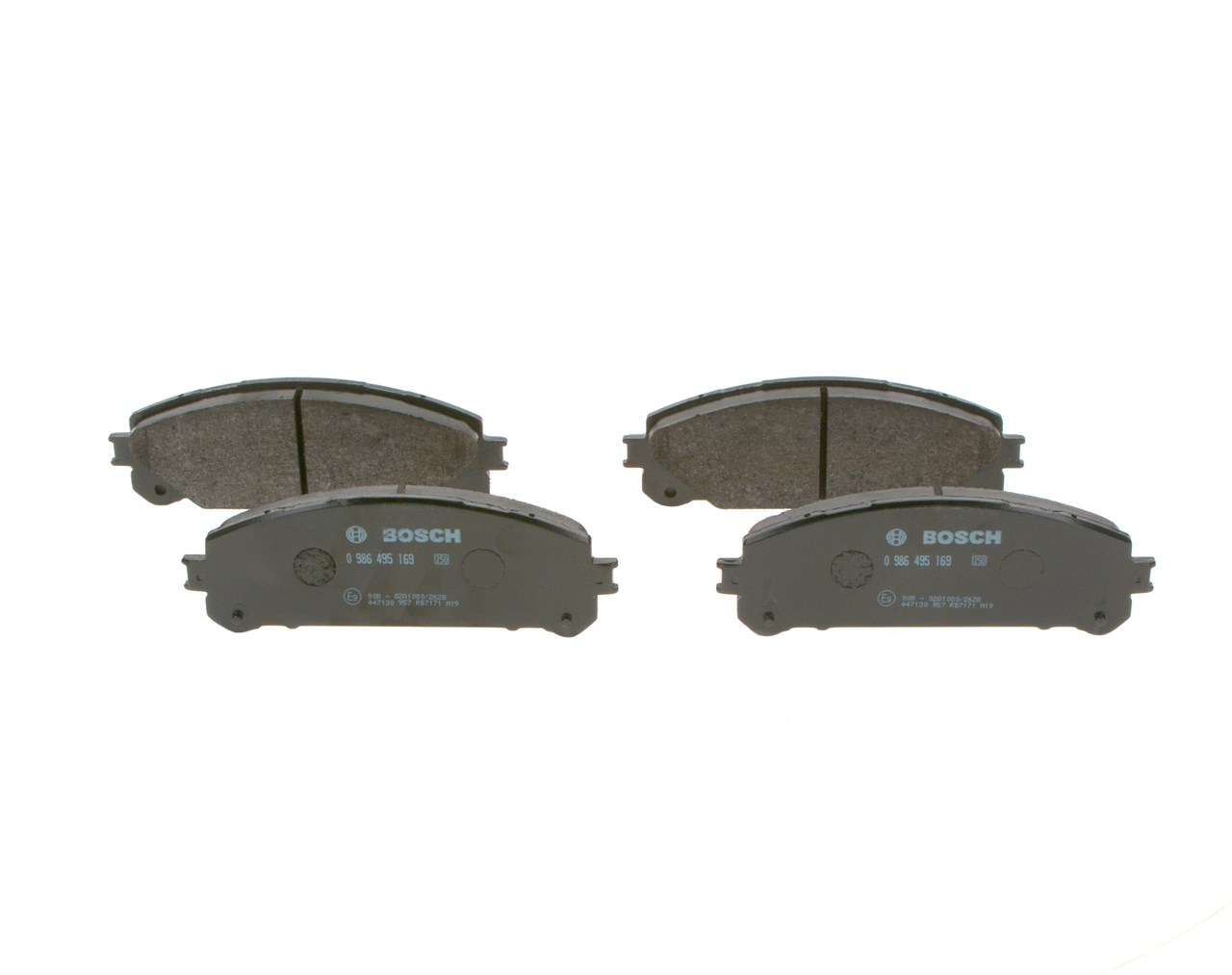 Brake Pad Set, disc brake - 0986495169 BOSCH - 044650E010, 0446533490 ...
