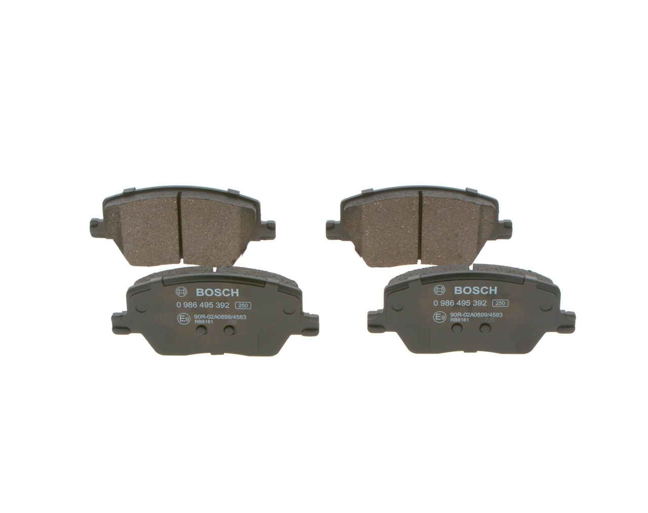 Brake Pad Set, disc brake - 0986495392 BOSCH - 77367628, 77368368 ...