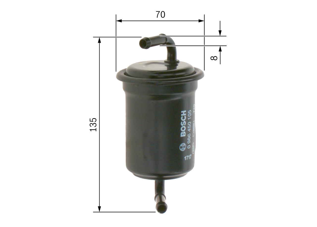 Fuel Filter - 0986450105 BOSCH - E92Z9155B, F220-20-490, F220-20-490B ...