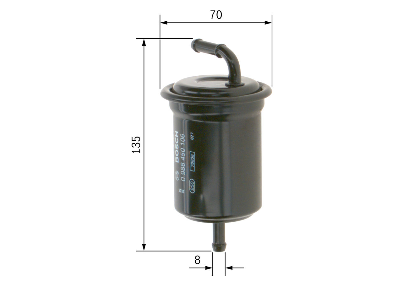 Fuel Filter - 0986450106 BOSCH - AFG57, KF01-20-490B, KLY5-13-480 | K ...