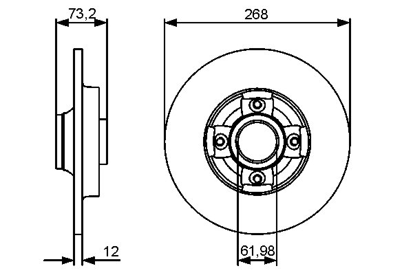 Brake Disc - 0986479383 BOSCH - 424945, 424946, 08A72917 | K MOTORSHOP ...