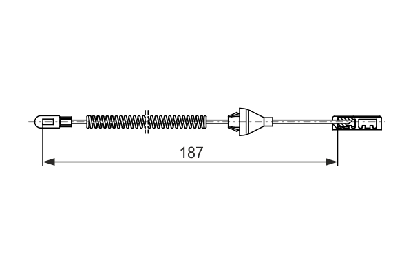 Cable Pull, parking brake - 1987482382 BOSCH - 522041, 93189991, 11. ...