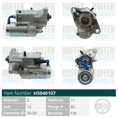 Starter - HOFH5040107 HOFFER - 28100-54380, J2810054100, 28100-54070 ...