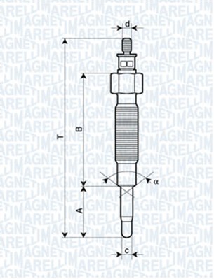 Glow Plug - 062900019304 MAGNETI MARELLI - 11065-43G01, S3671042021 ...