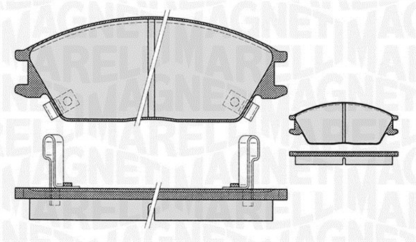 Brake Pad Set, disc brake - 363916060459 MAGNETI MARELLI - 581011CA00 ...