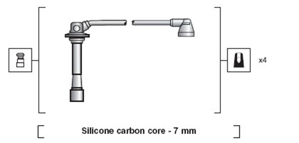 Ignition Cable Kit - 941318111180 MAGNETI MARELLI - 47058, JP105 ...