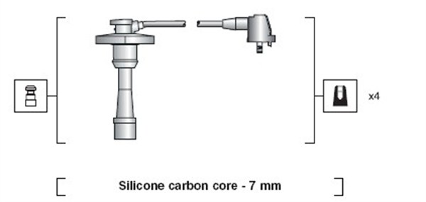 Ignition Cable Kit - 941318111188 MAGNETI MARELLI - 90919-22325, 90919 ...