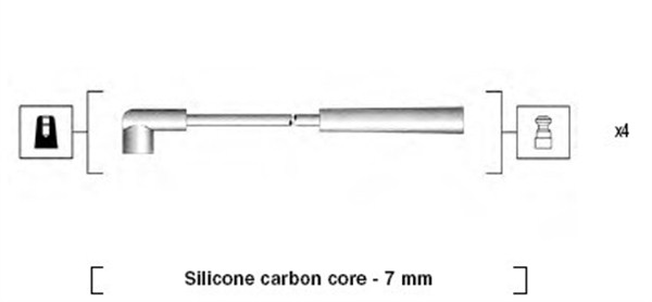 Ignition Cable Kit - 941295050877 MAGNETI MARELLI - 27501-02D00, 27501 ...