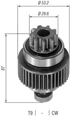Pinion, starter - 940113020224 MAGNETI MARELLI - 211435006, 23312H9100 ...